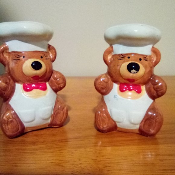 Vintage | Dining | Vintage 98s Hand Painted Ceramic Teddy Bear Chef ...